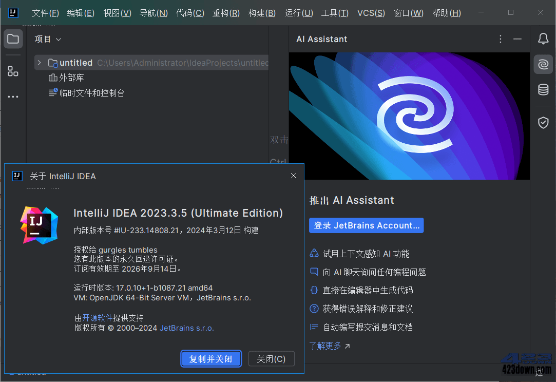 IntelliJ IDEA 2023.3.6 IDea2023中文激活版 - 423Down